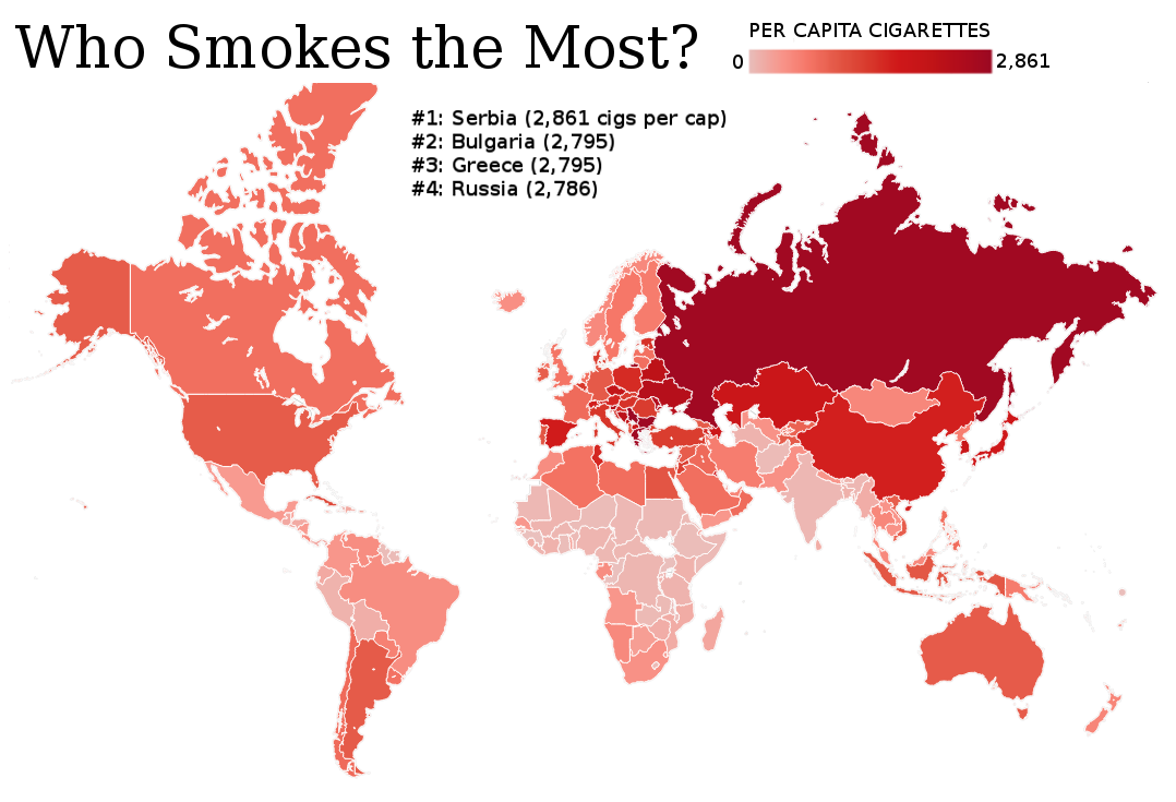 Americans Smoke More Cigarettes than the French (Sort of)